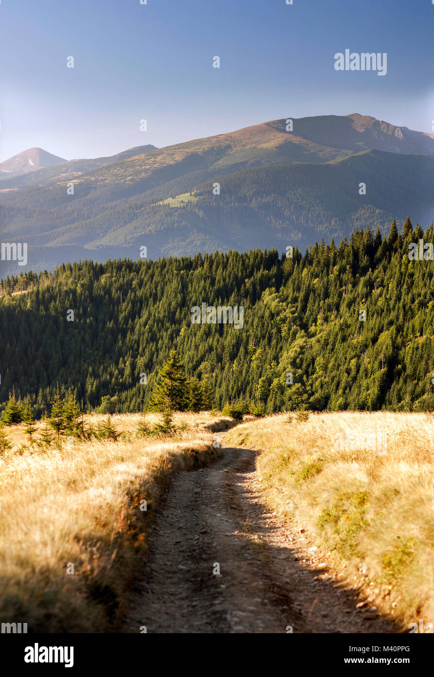 Mountain peaks rural far background hi-res stock photography and images ...