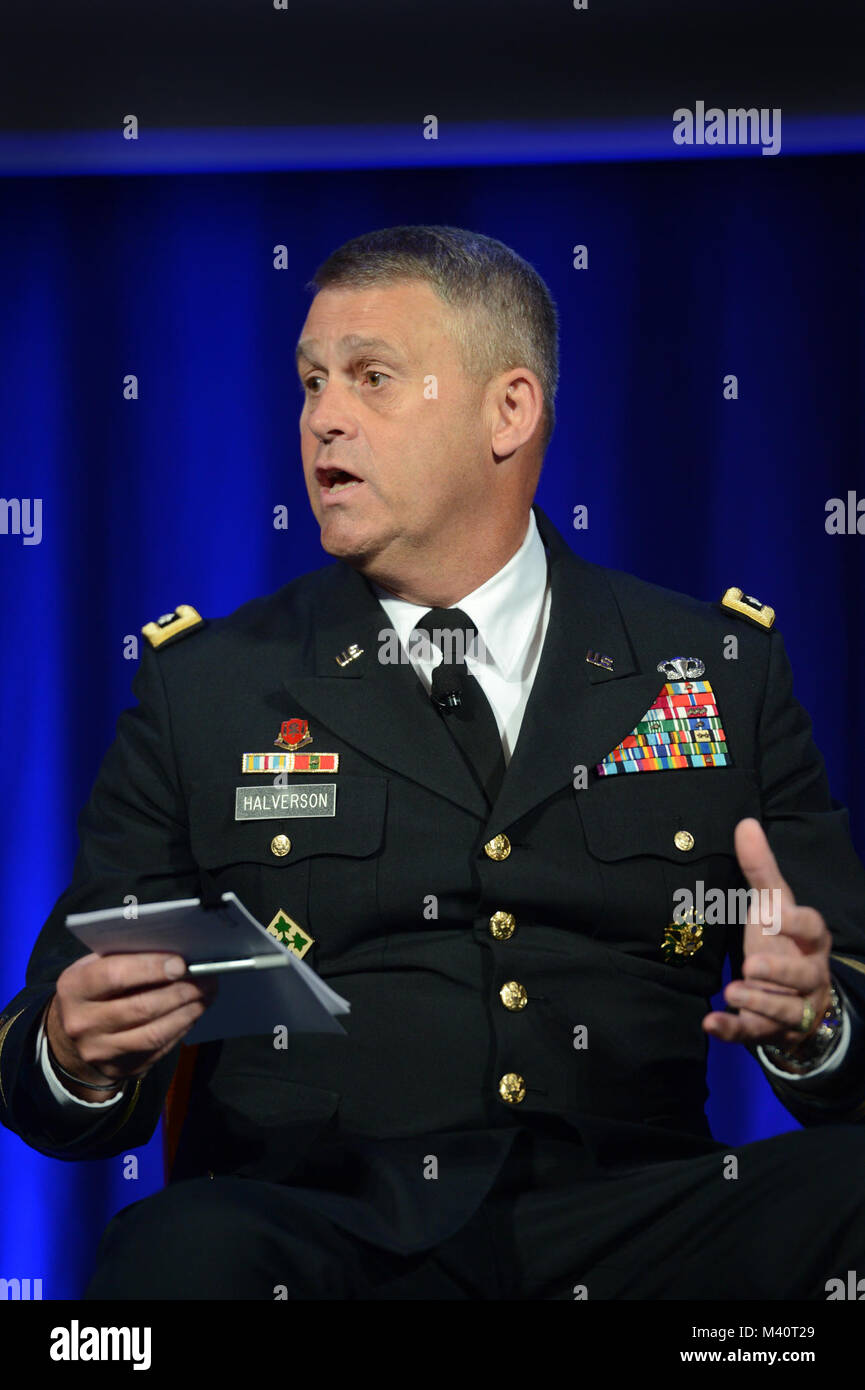 Town Hall panel member, Lt.Gen. David D. Halverson, Commander ...
