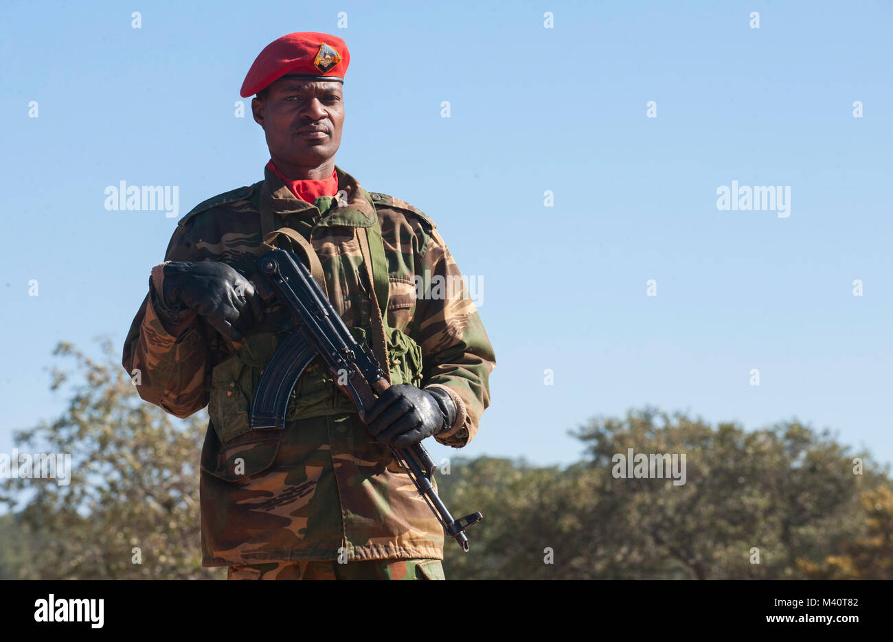 Staff Sergeant Davia Alpha, a soldier with the Zambian Defense Force ...