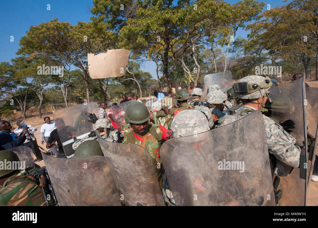Simulated rioters attack military police from the U.S. Army 93rd ...