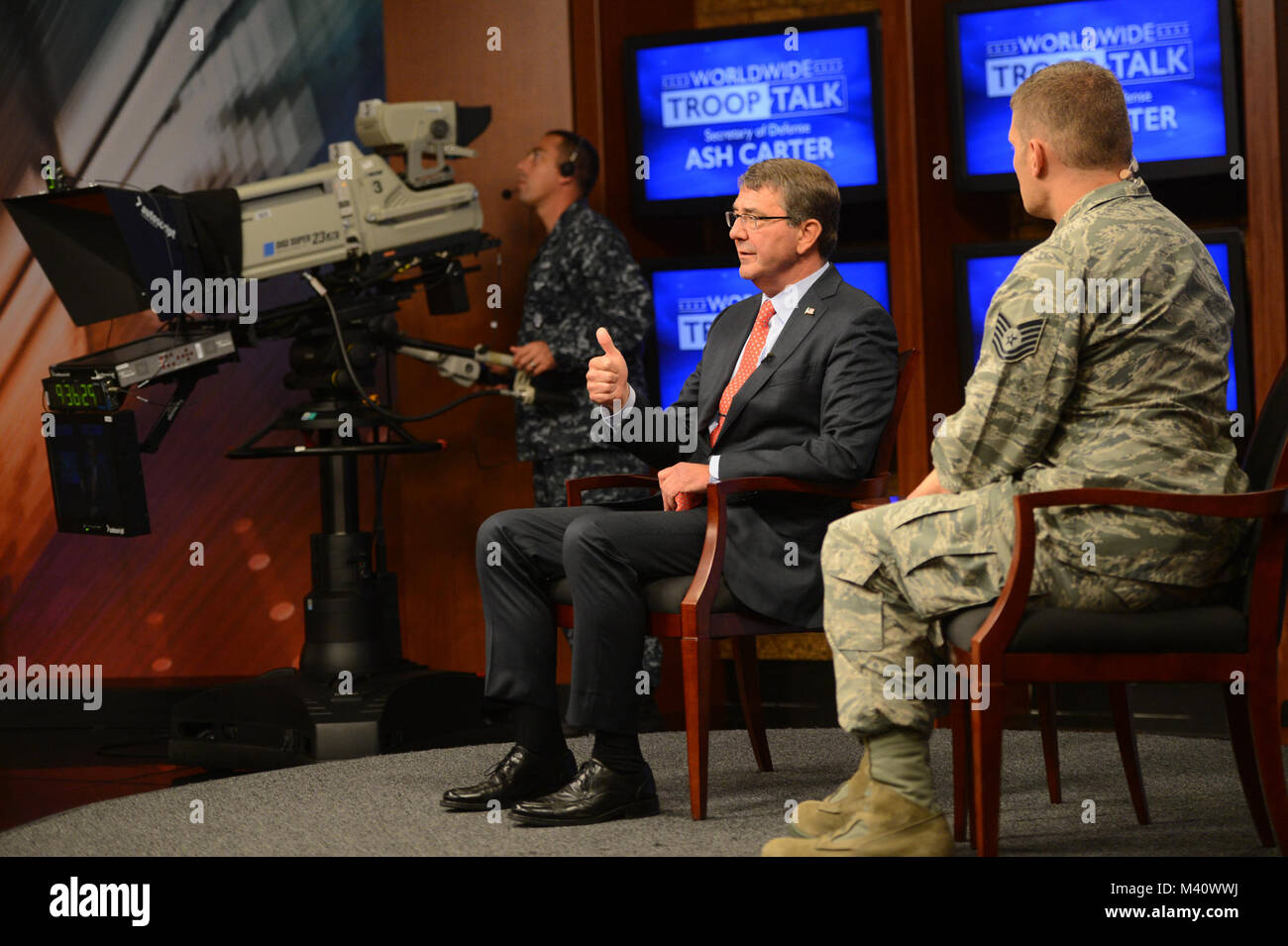 Secretary of Defense, The Honorable Ashton B. Carter, along with ...