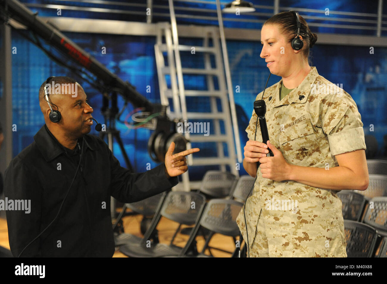 Defense Media Activity (DMA) Camera Operator, Michael Baker and USMC ...