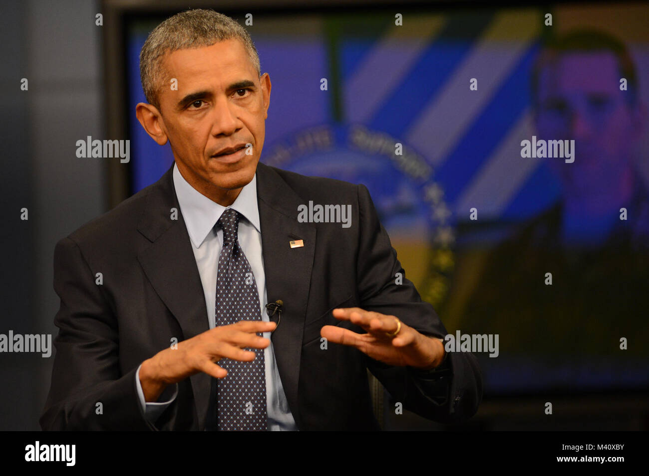 Commander in Chief, President Barack Obama on the set of the President ...