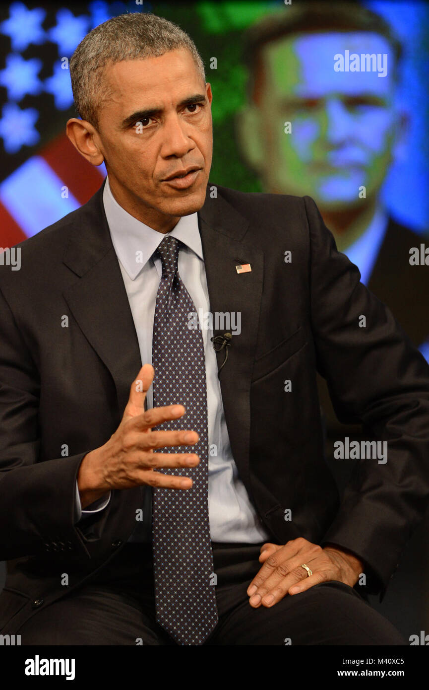 Commander in Chief, President Barack Obama on the set of the President ...