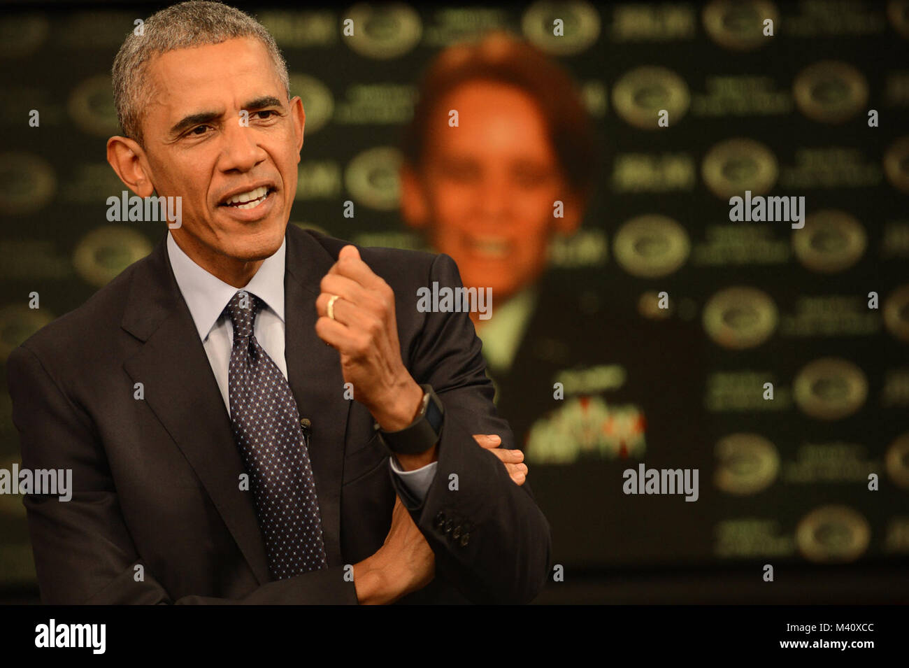 Commander in Chief, President Barack Obama on the set of the President ...
