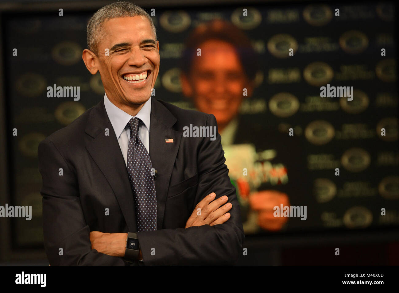 Commander in Chief, President Barack Obama on the set of the President ...