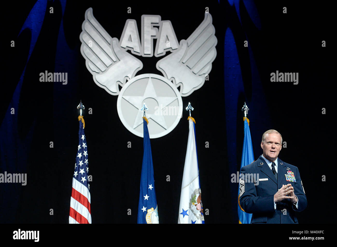 Chief Master Sgt. of the Air Force James A. Cody gives his "Enlisted ...