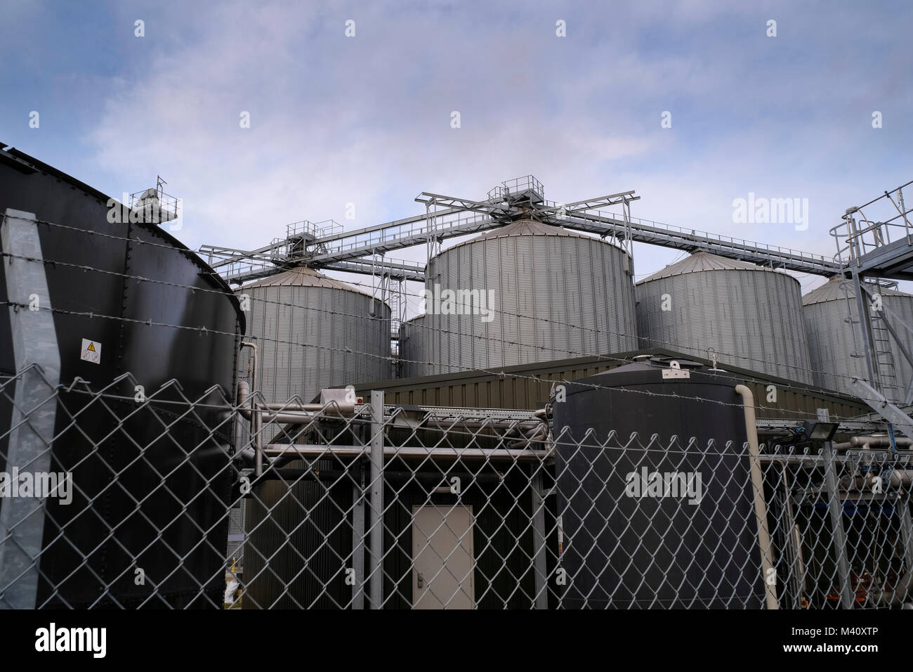 Grain Silos at Bairds Malt Stock Photo - Alamy