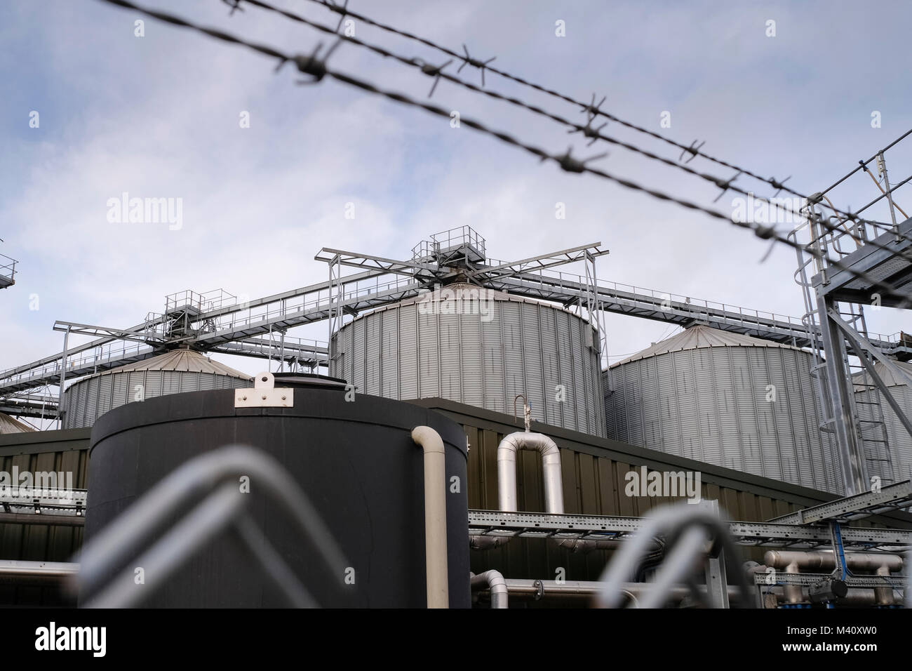 Grain Silos at Bairds Malt Stock Photo - Alamy