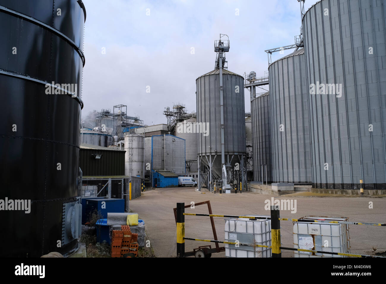 Grain Silos at Bairds Malt Stock Photo - Alamy