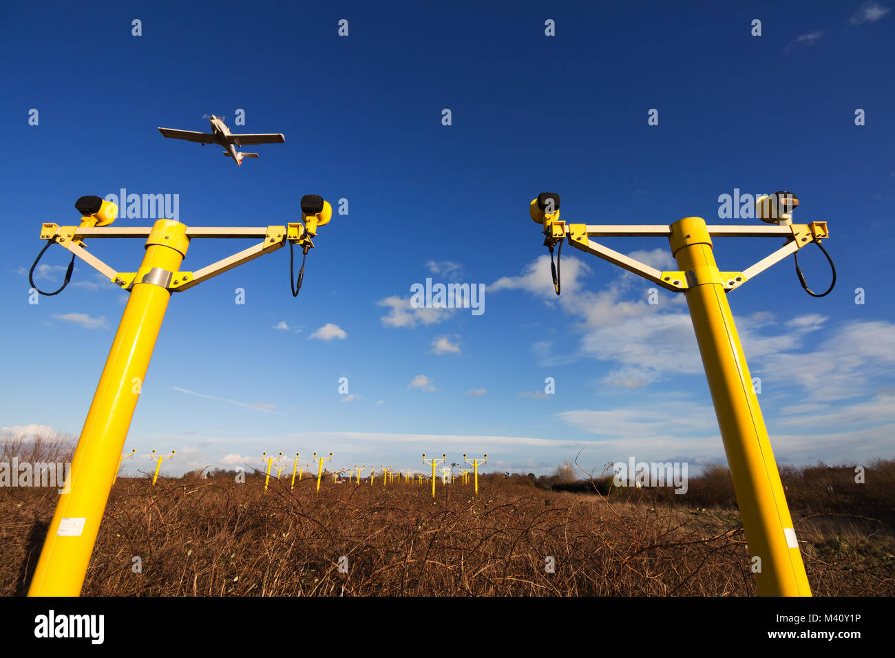 Runway lighting system hi-res stock photography and images - Alamy