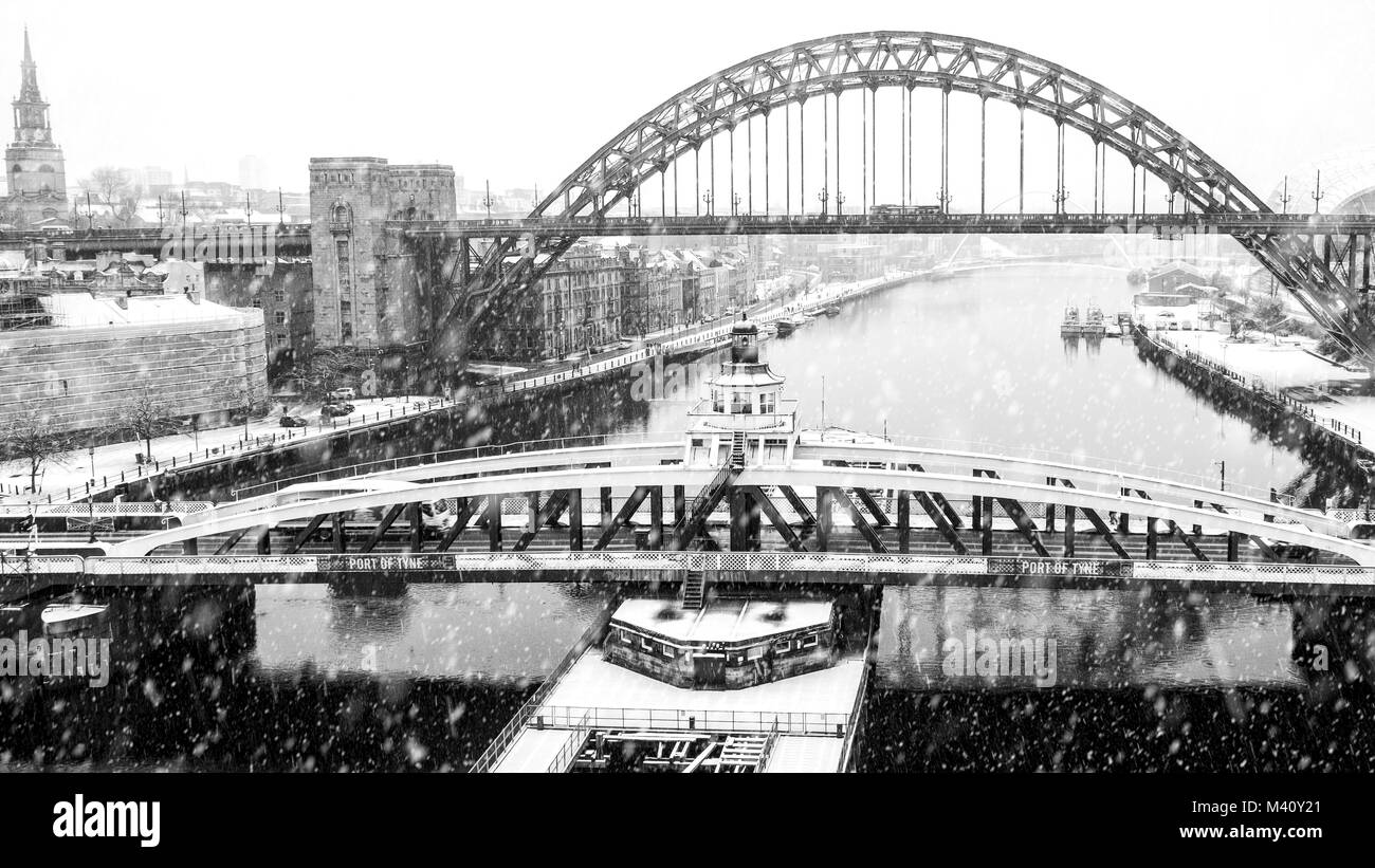 In a snow storm Black and White Stock Photos & Images - Alamy