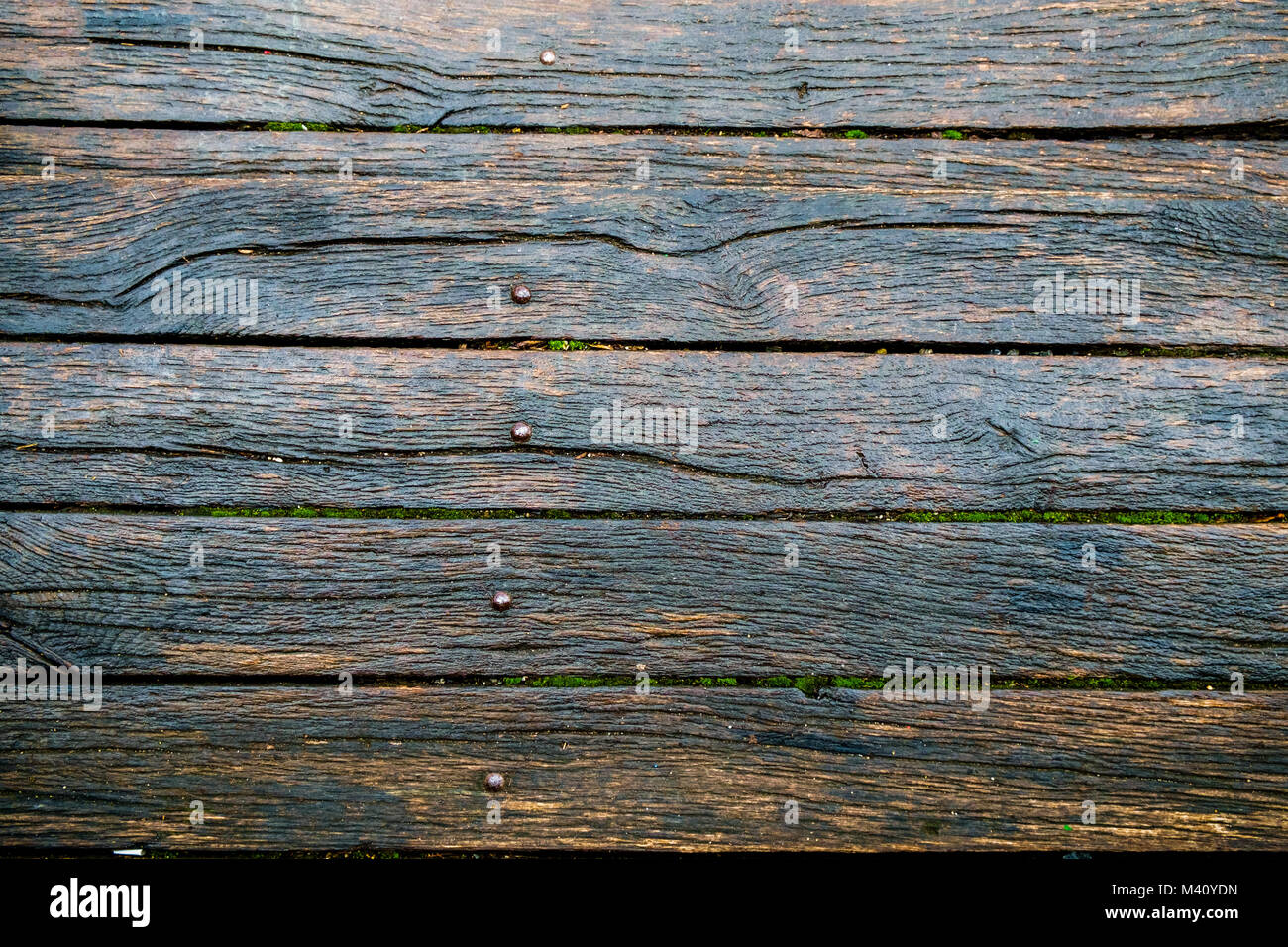 wet old brown wooden boards as background Stock Photo - Alamy