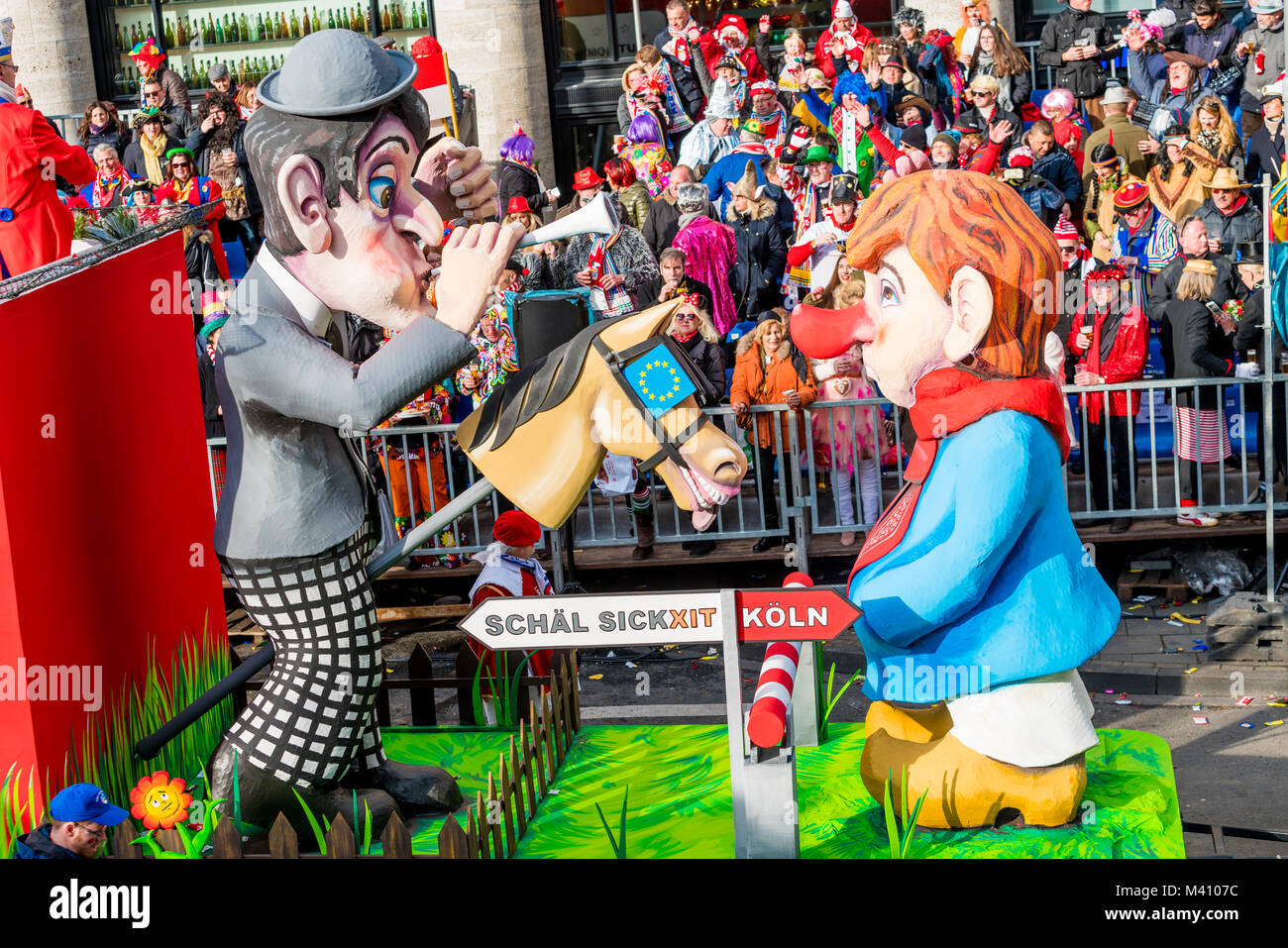 COLOGNE, GERMANY - FEBRUARY 12, 2018: Carnival parade on February 12 ...