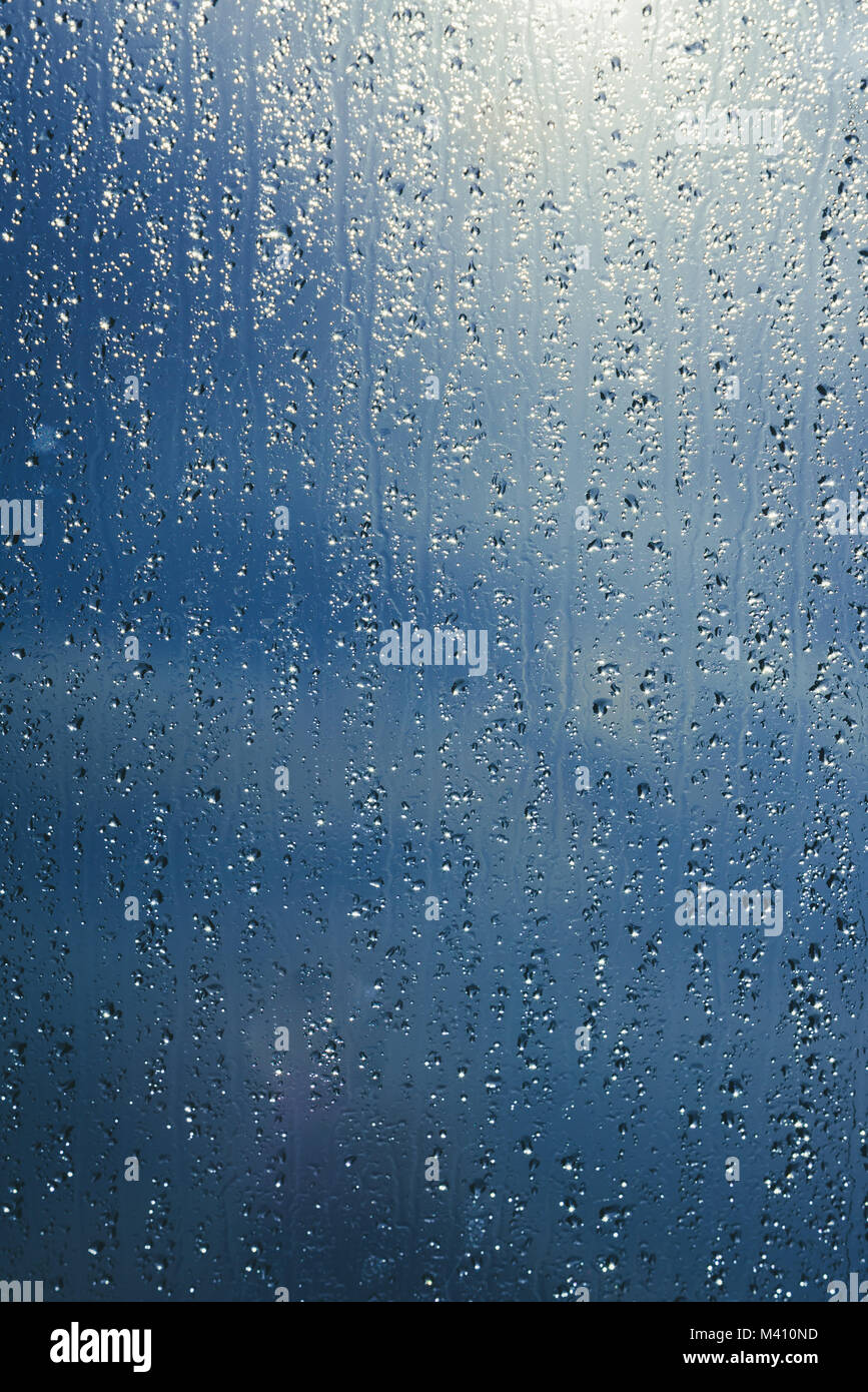 rain on glass. Rain drops on window Stock Photo - Alamy