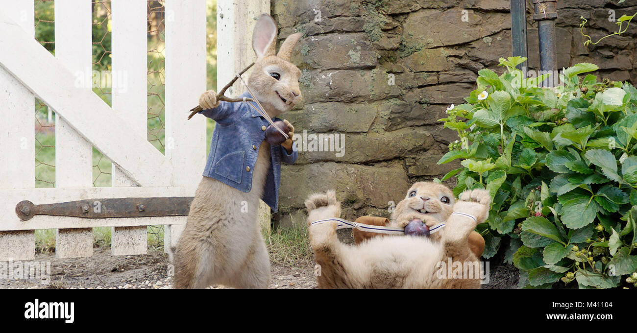 PETER RABBIT, from left: Peter Rabbit (voice: James Corden), Benjamin ...