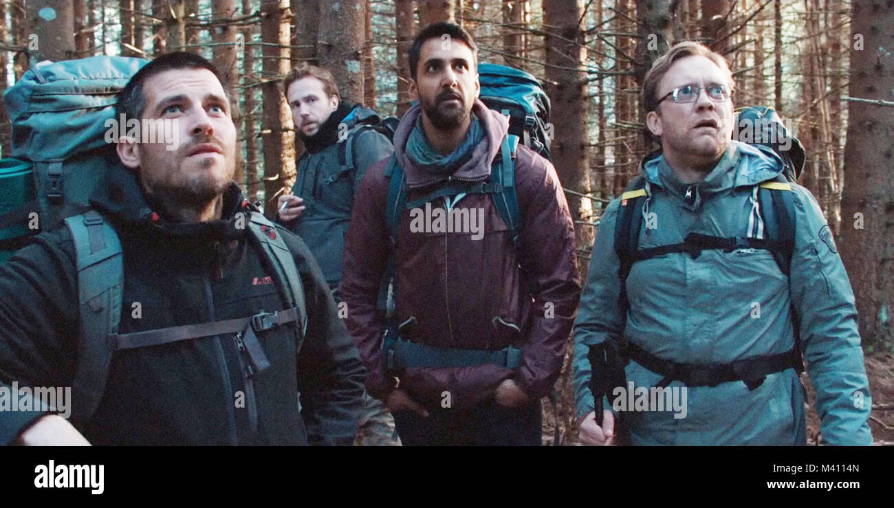 THE RITUAL, from left, Robert James-Collier, Rafe Spall, Arsher Ali ...