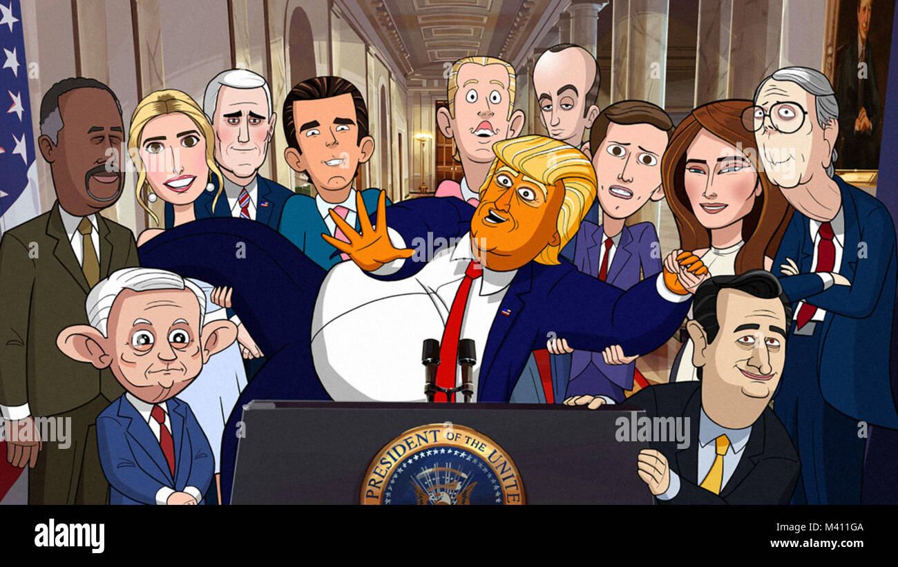 OUR CARTOON PRESIDENT, (bottom, from left): Jeff Sessions, Donald Trump ...