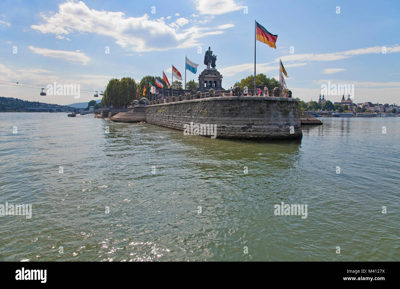 Deutsche Eck (German Corner), Imperial Wilhelm statue, meeting point of ...