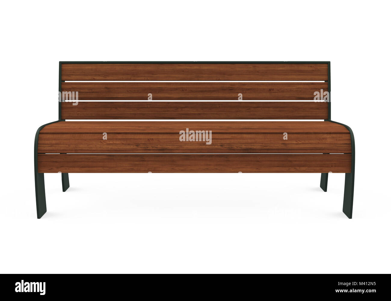 Wooden Park Bench Isolated Stock Photo - Alamy