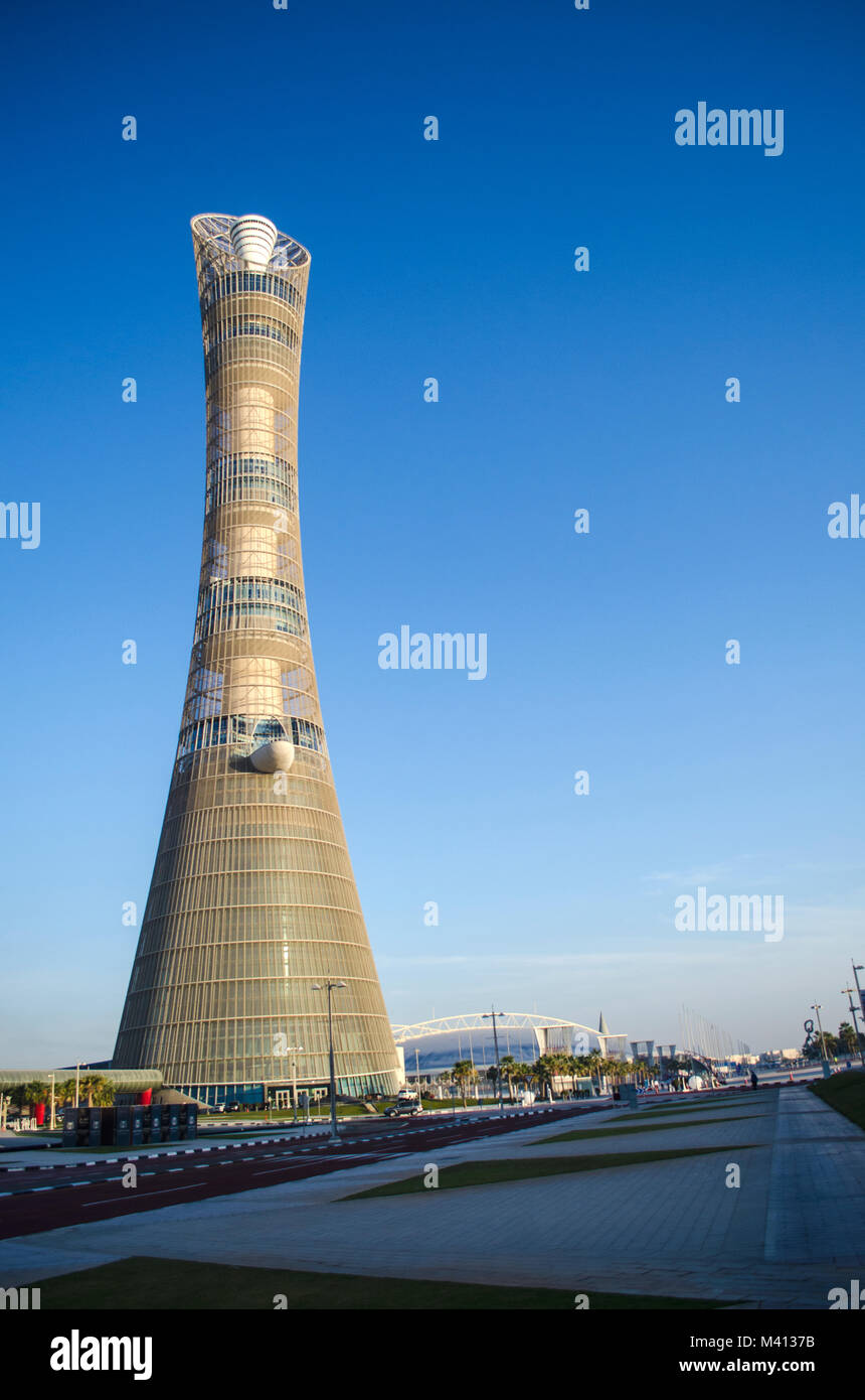 Aspire tower torch doha building hi-res stock photography and images ...