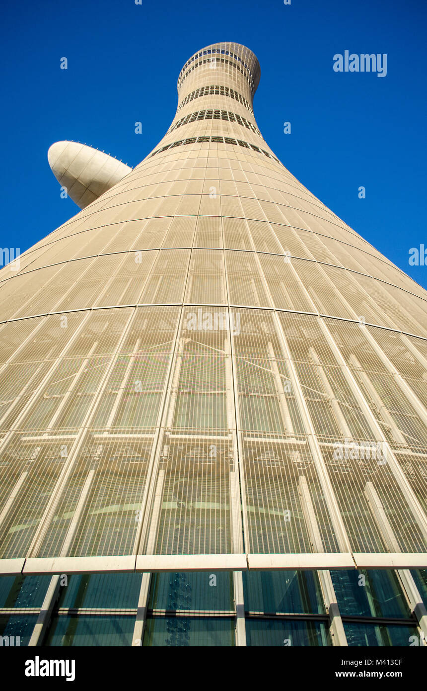 Aspire Tower or Torch Hotel in Doha Sports City Stock Photo - Alamy