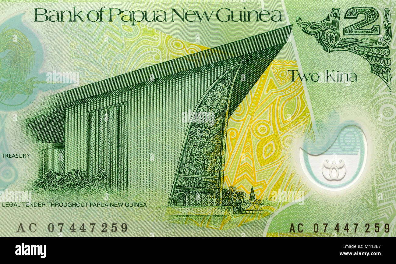 Papua New Guinea Two 2 Kina Bank Note Stock Photo - Alamy