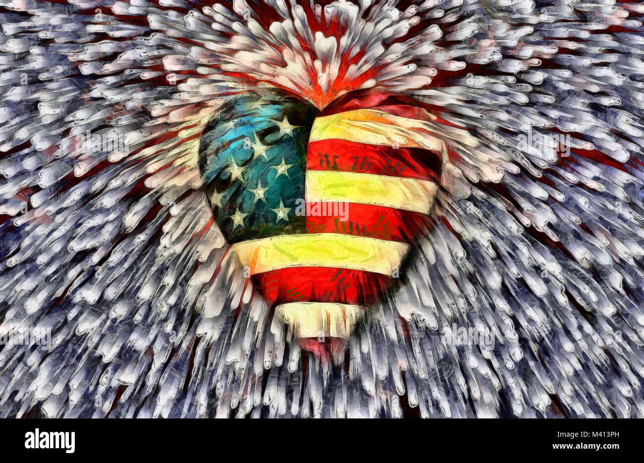 Heart in colors flag us hi-res stock photography and images - Alamy