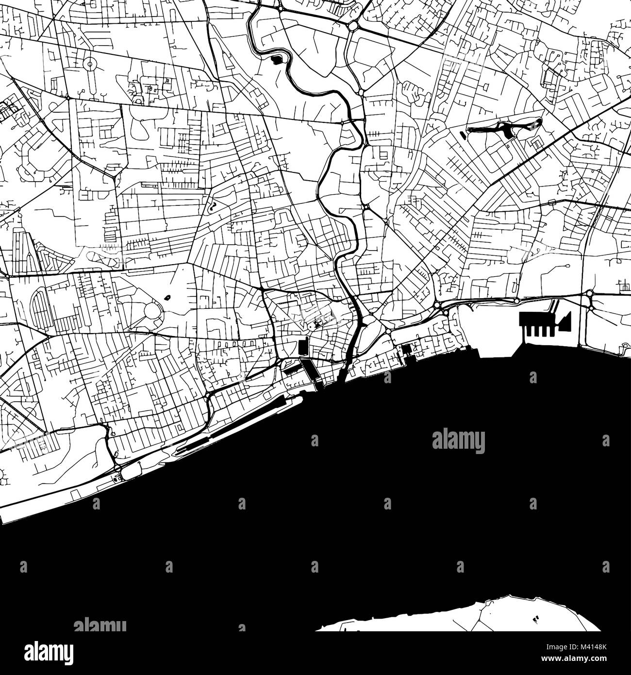 Kingston upon Hull downtown Map with many details for various usecases ...