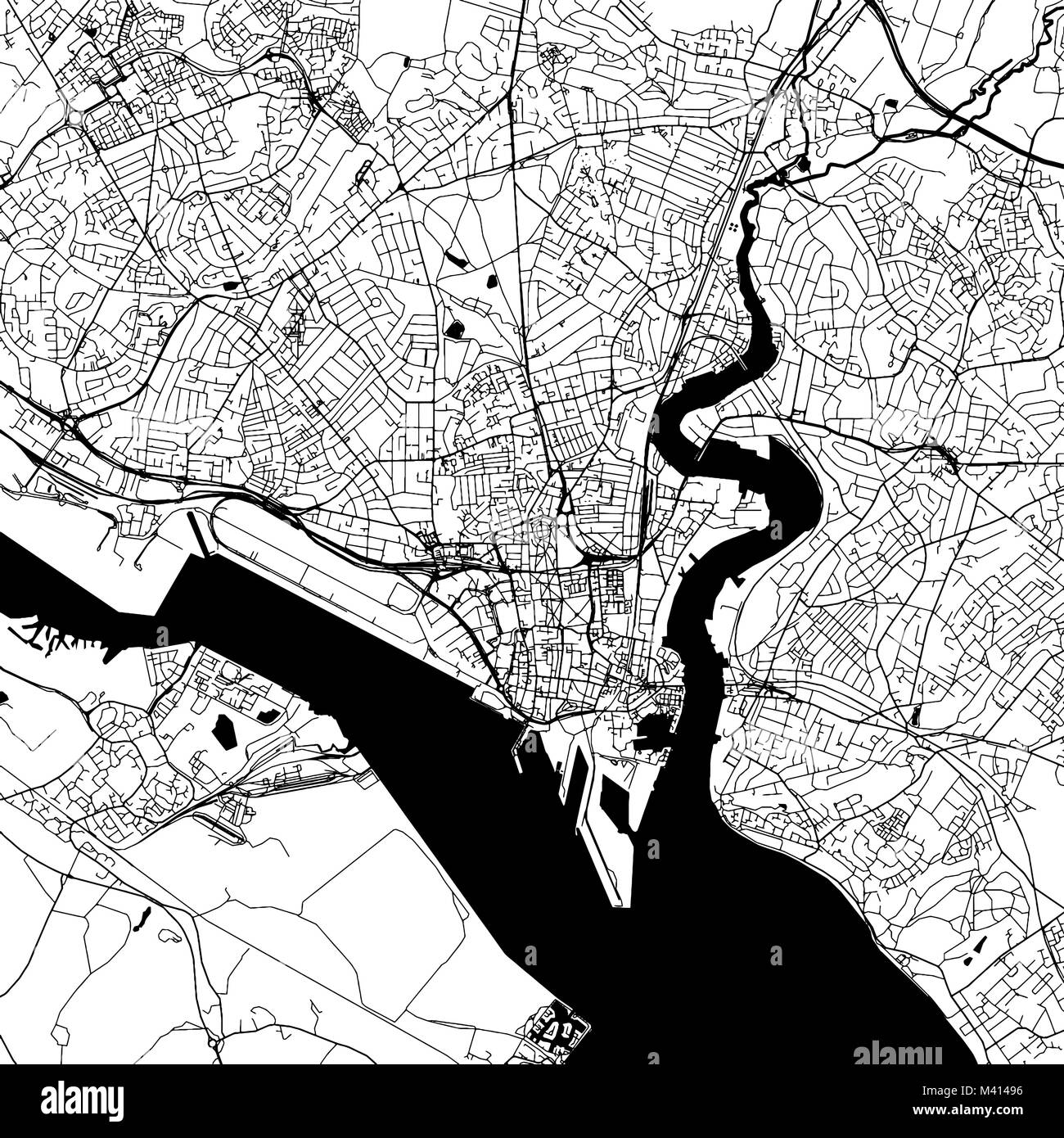 Southampton street map Black and White Stock Photos & Images - Alamy