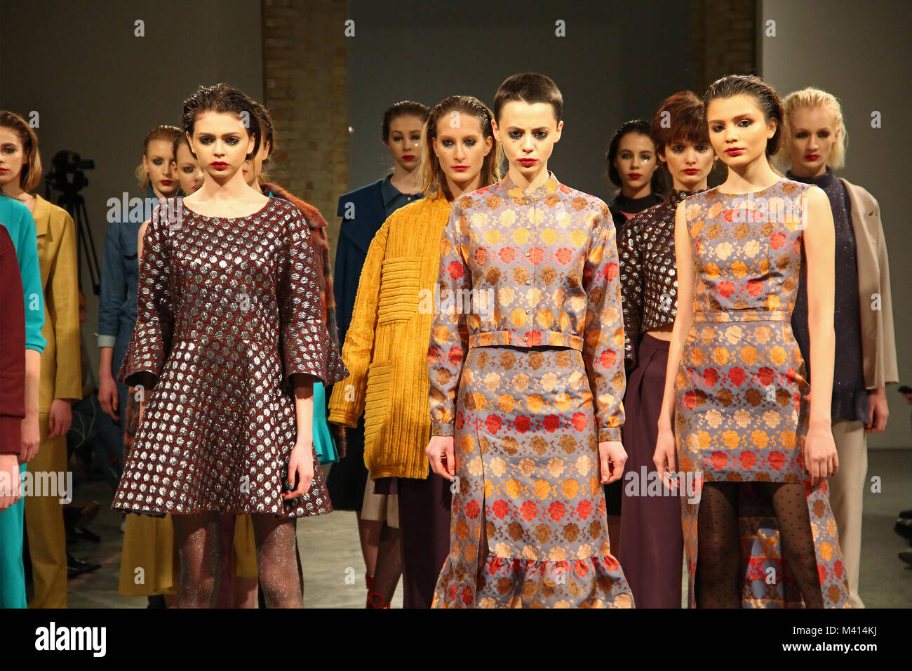 Models walk the runway at Maryana Steshenko's LAKSMI collection show ...