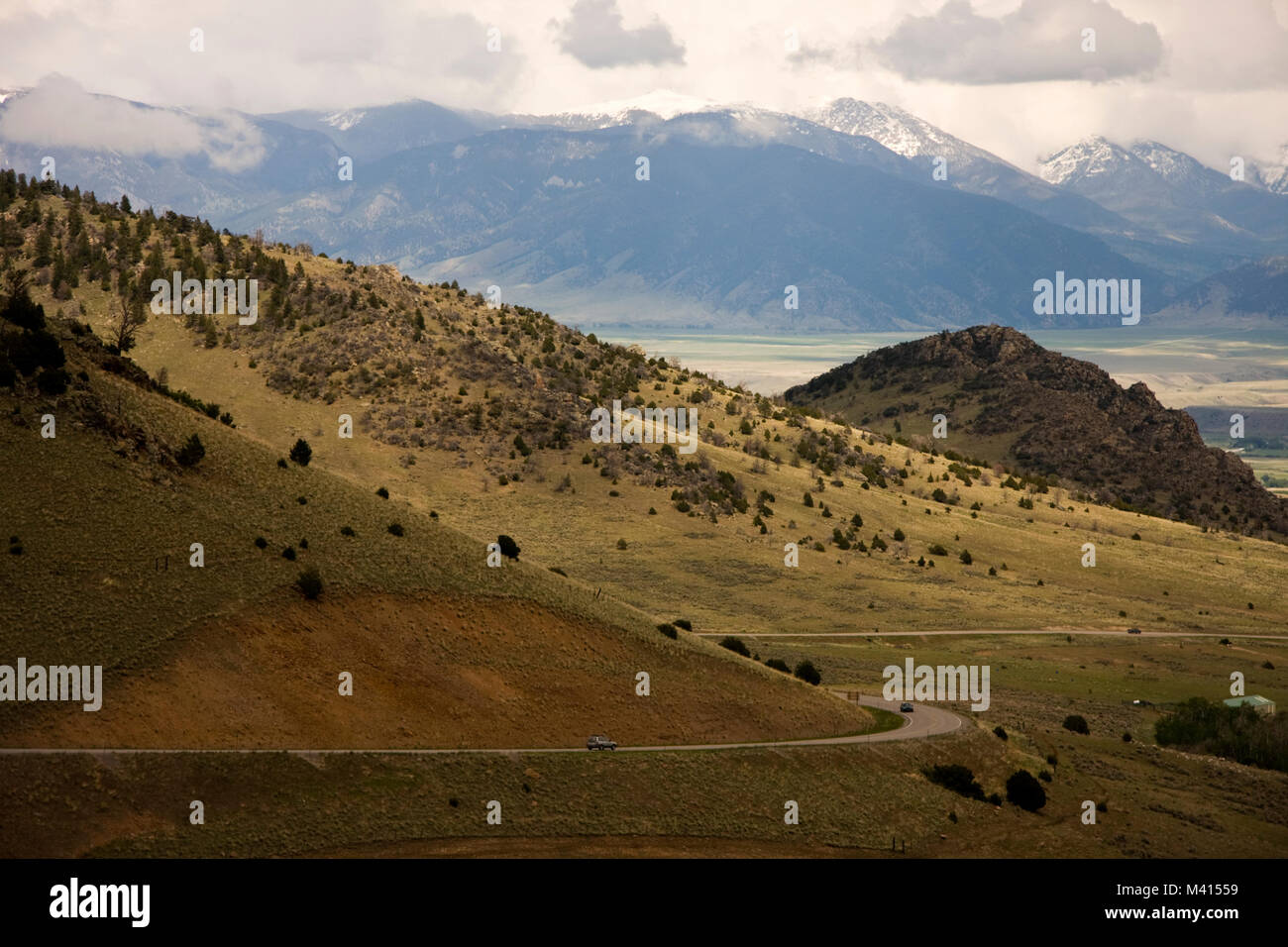 Madison Valley, Montana, from above Ennis Stock Photo - Alamy