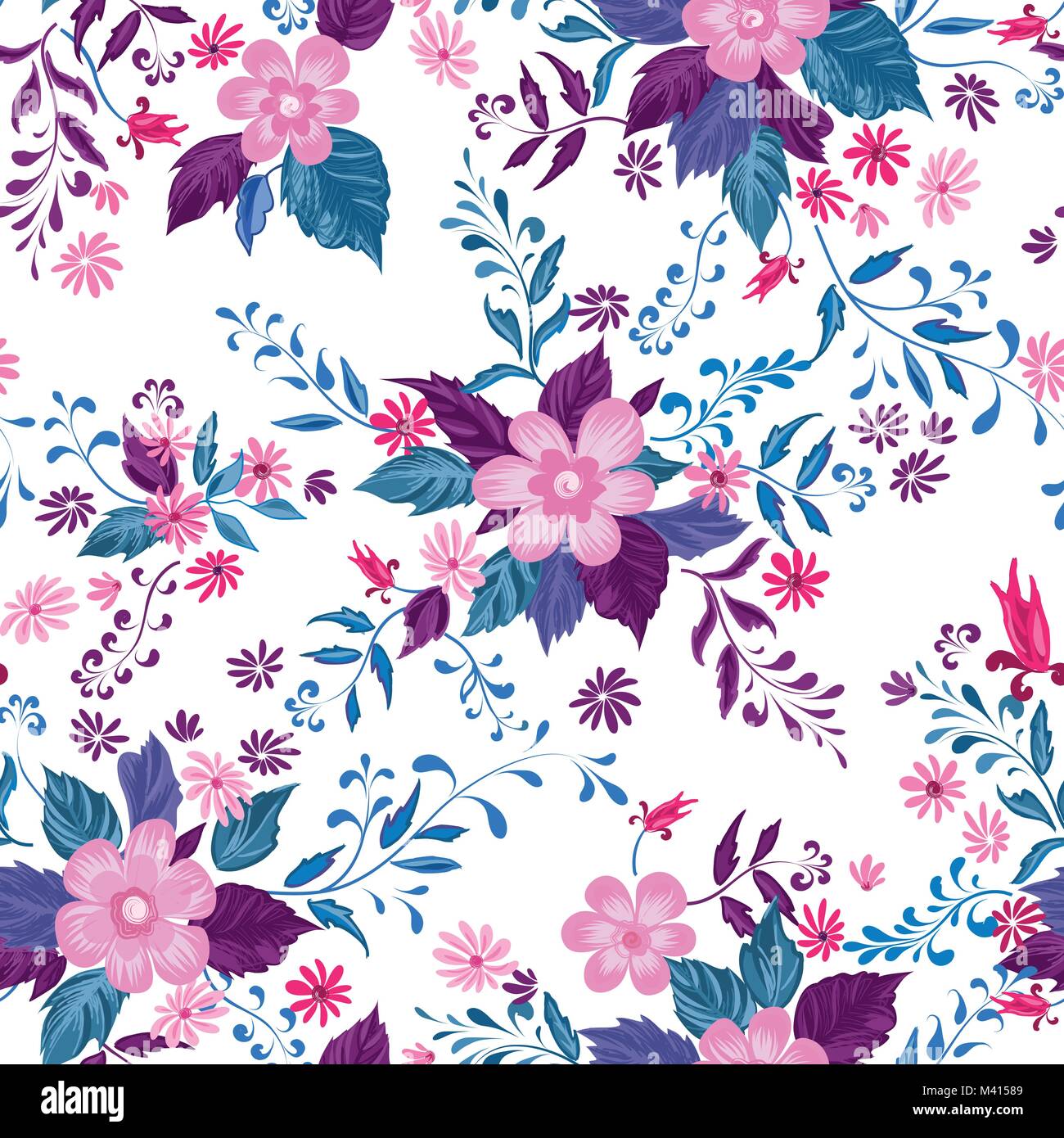 Floral seamless pattern. Flower background. Abstract ornamental ...