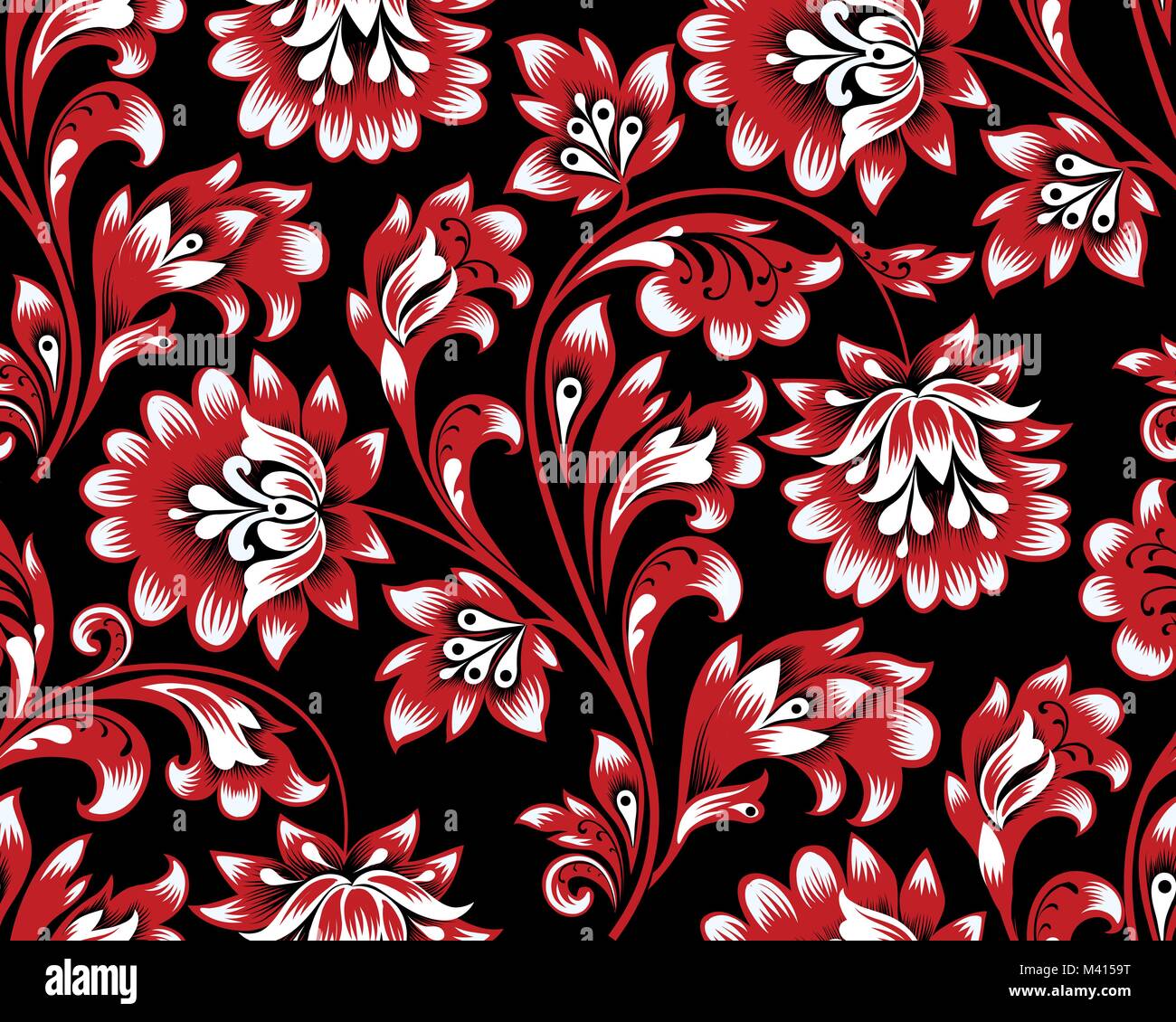 Native asian flower Stock Vector Images - Alamy