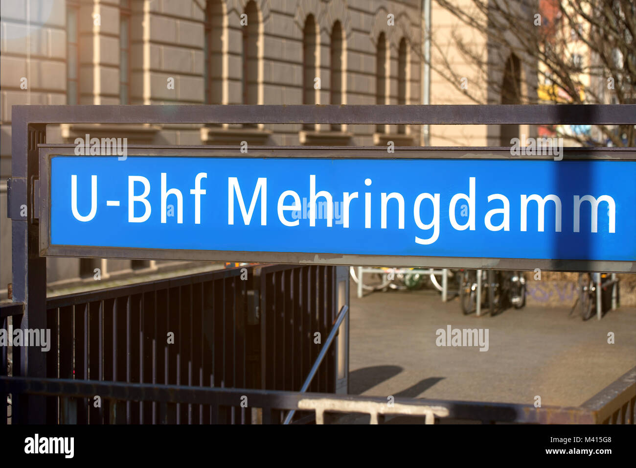 mehringdamm subway station sign berlin germany Stock Photo - Alamy