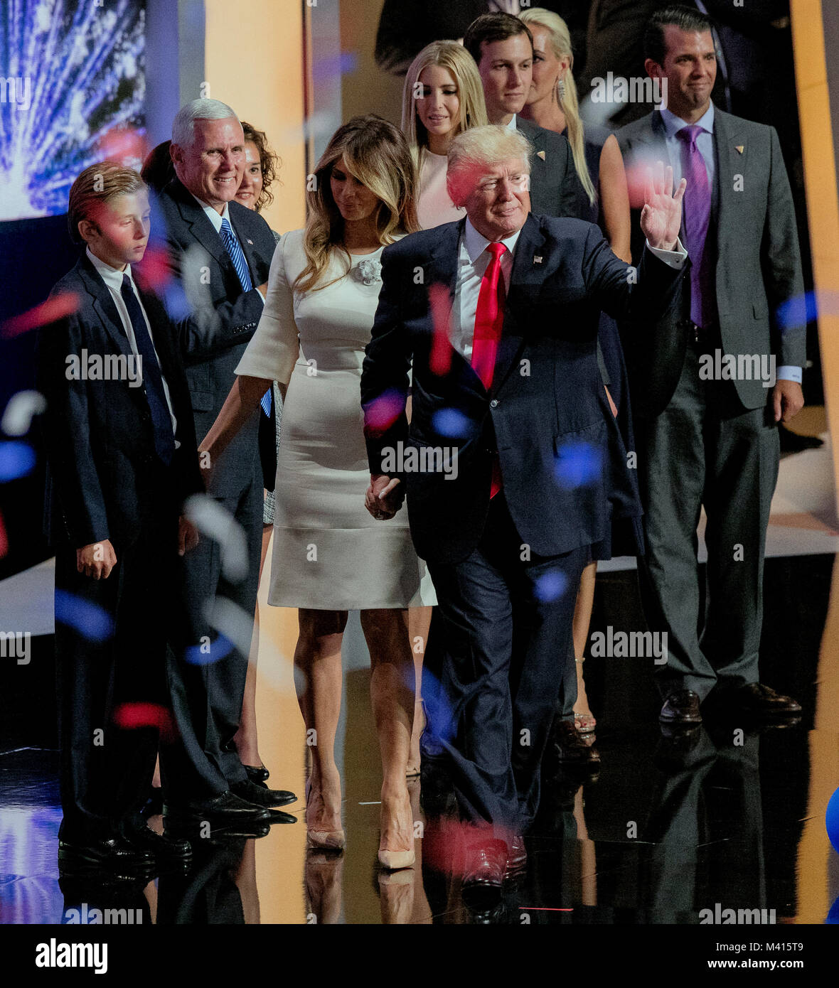 Cleveland, Ohio, USA, 21st July, 2016 Balloon drop at the end of the ...