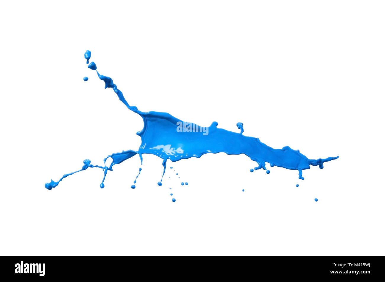 Blue paint splash isolated on white background Stock Photo - Alamy