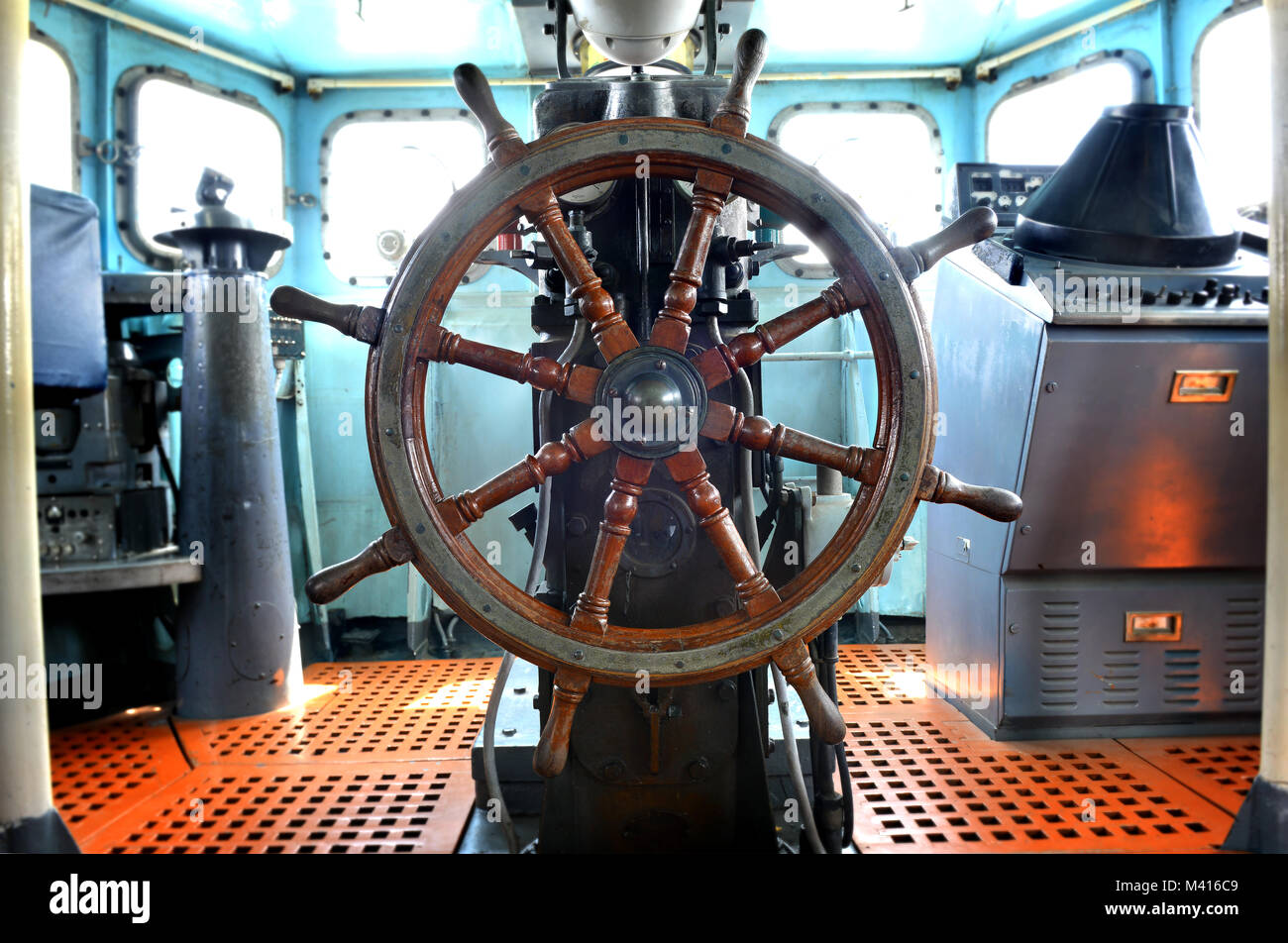 room of war ship control at war ship museum free for tourism to look ...