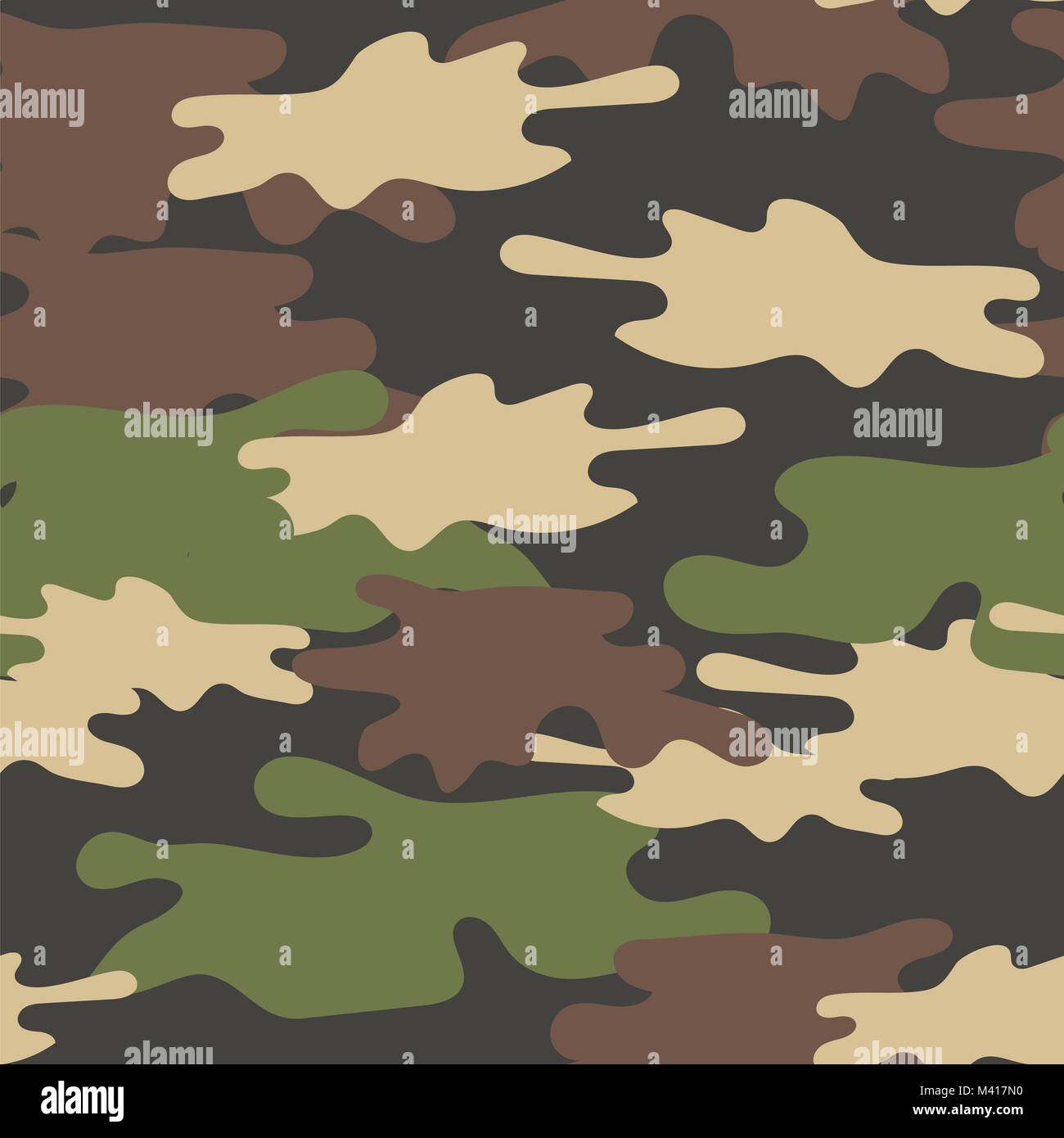 Camouflage Seamless Pattern. Military Repeat Army Texture . Green Brown ...