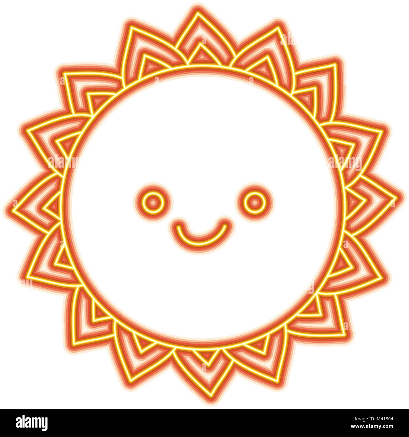 cute cartoon sun character summer style Stock Vector Image & Art - Alamy