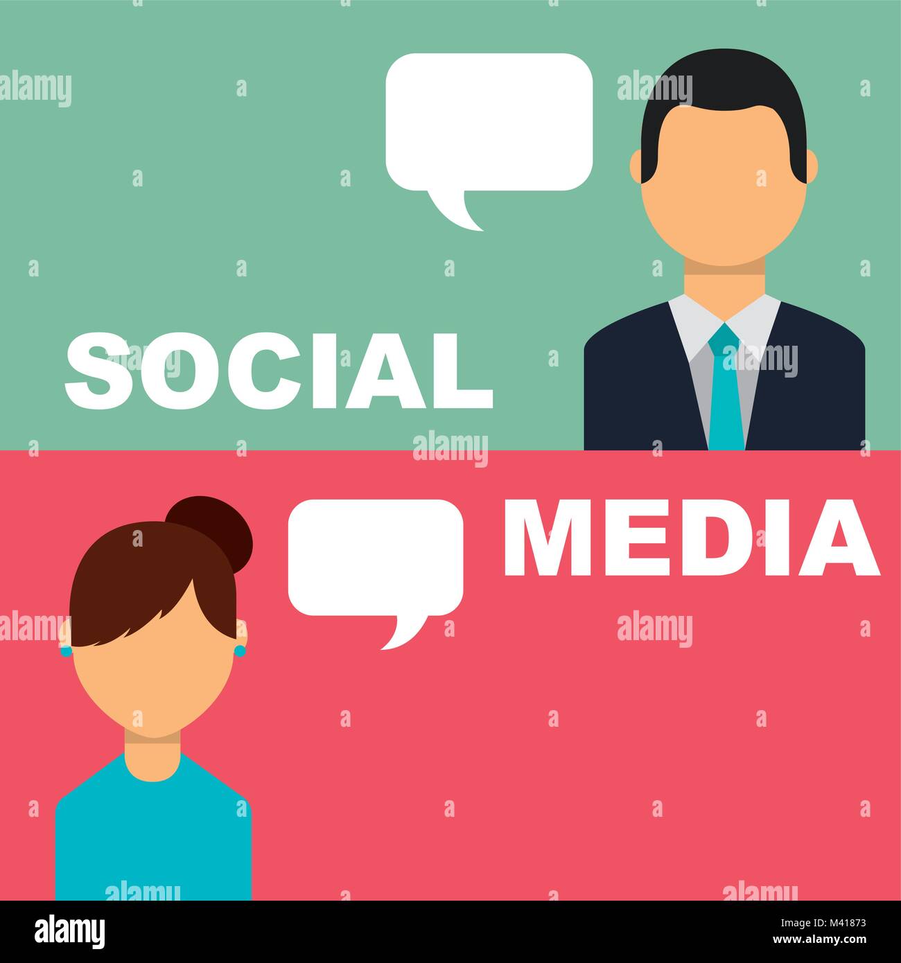 social media banner people speech bubble talking Stock Vector Image ...