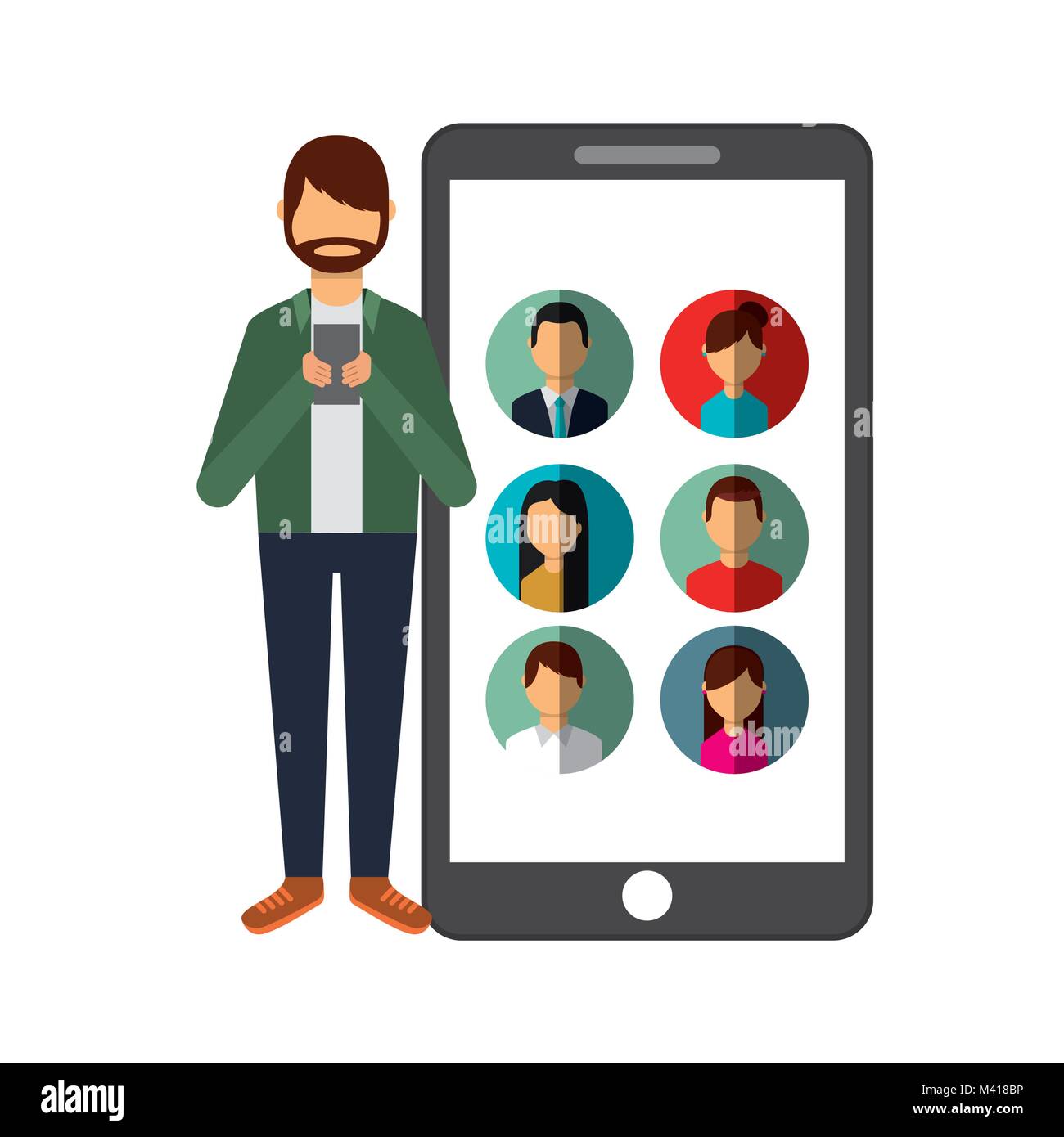 Young stylish businessman mobile Stock Vector Images - Alamy