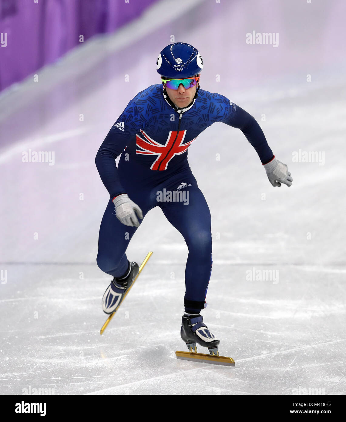 Mens short track speed skating 1000m heat 7 gangneung oval hi-res stock ...