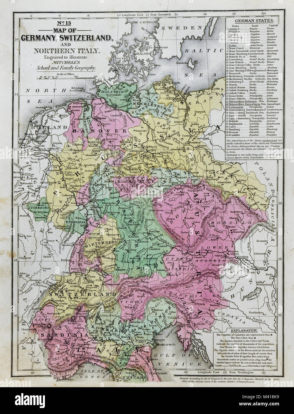 Germany austria map High Resolution Stock Photography and Images - Alamy