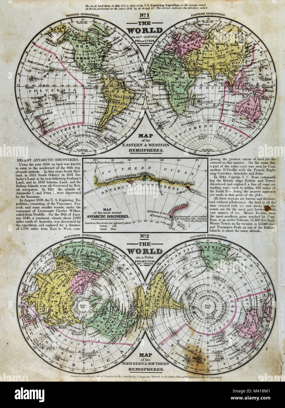 Antique map of the world hi-res stock photography and images - Alamy