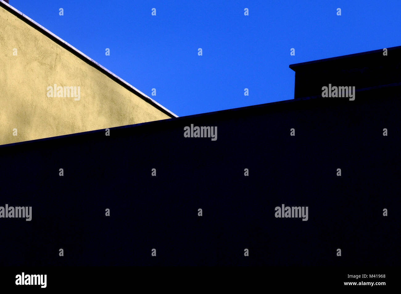 Colors and residential architecture in Rome, suburban district, social ...