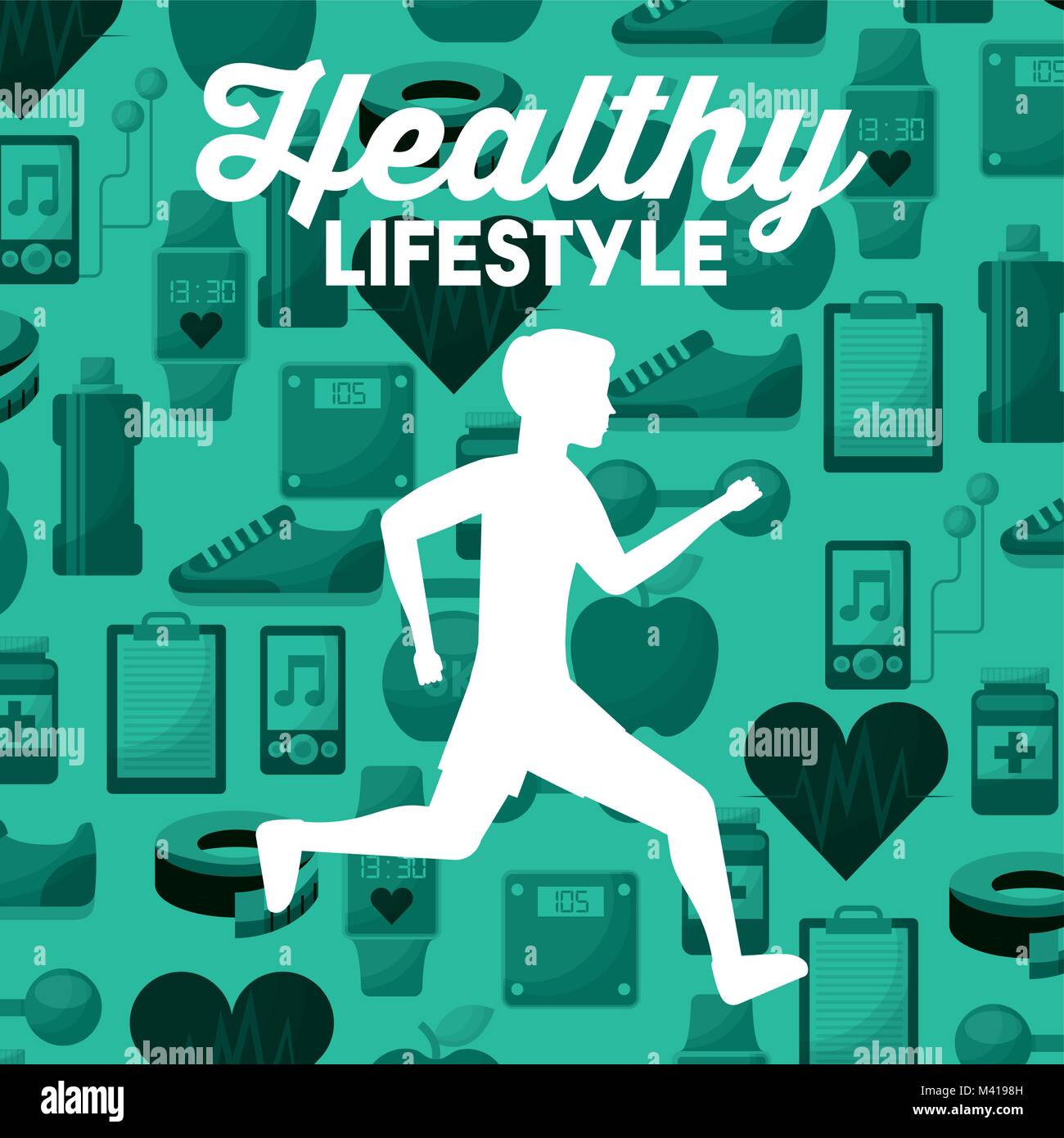 Fit man silhouette icon image Stock Vector Images - Alamy