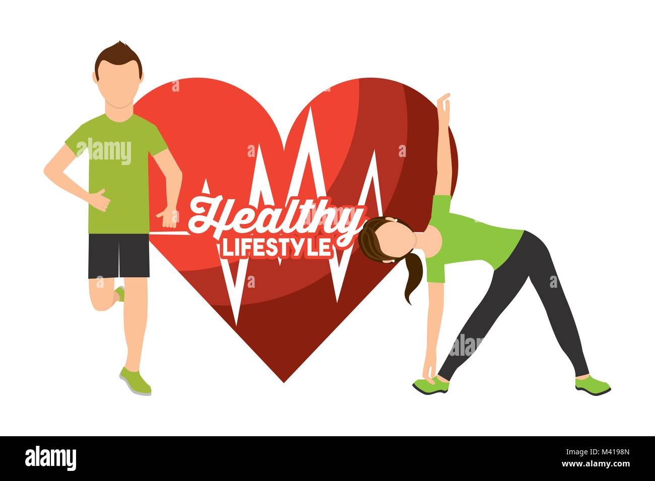 Man heart rate monitor Stock Vector Images - Alamy