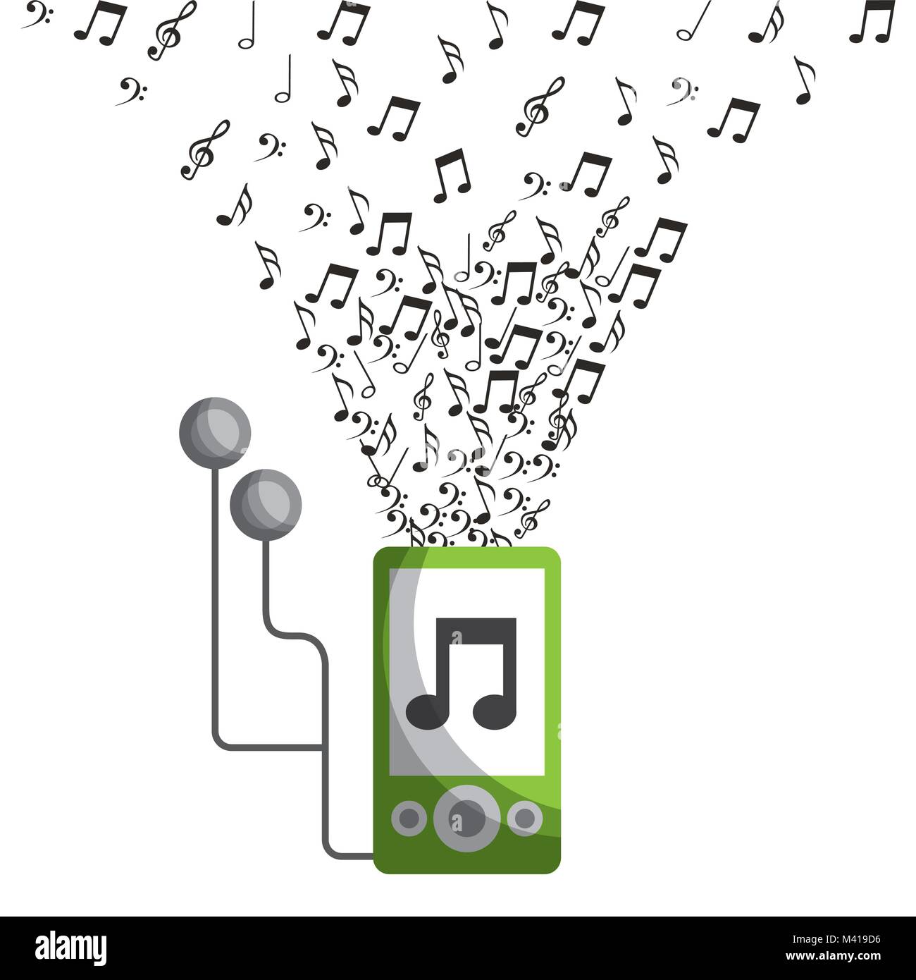 mp3 music note earphones device Stock Vector Image & Art - Alamy