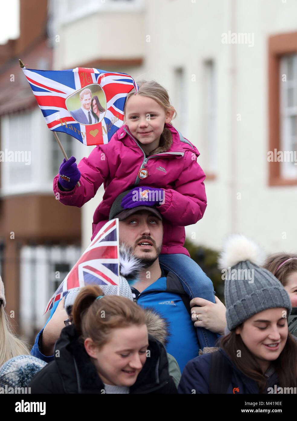 Hannah Davey, 6, joins crowds ahead of a visit by Prince Harry and ...